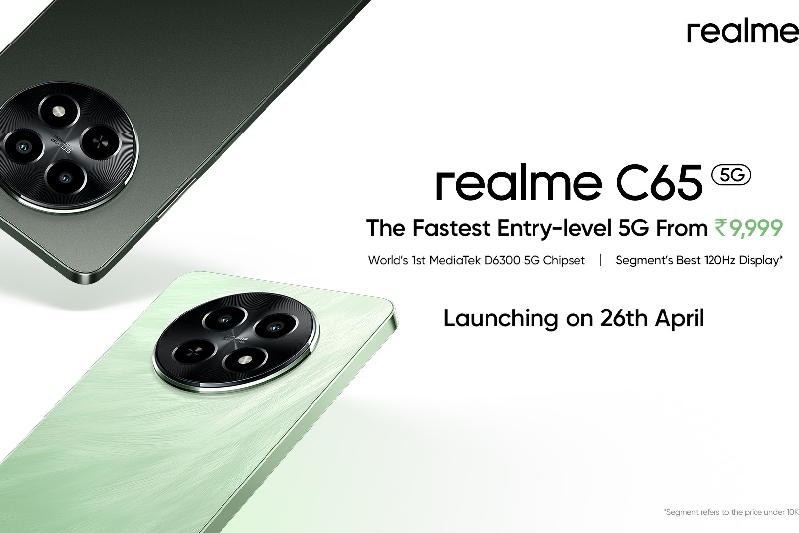 Realme C65 5G Set To Launch In India On April 26, With A Starting Price Of Rs 9,999 - Gizmochina