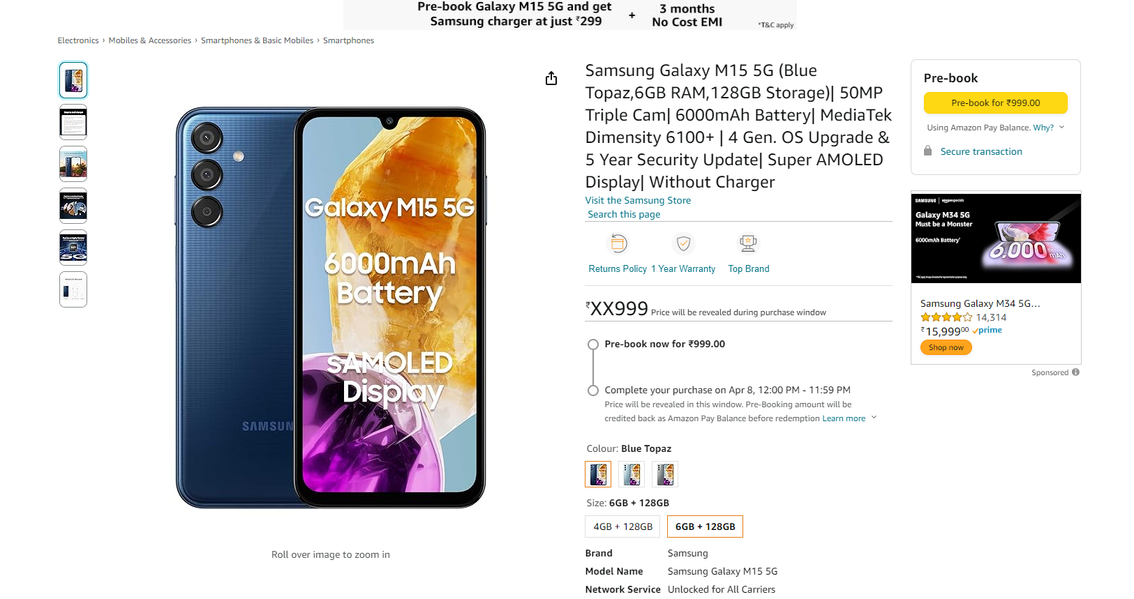 Samsung Galaxy M15 5G Up for Pre-Order in India with a Sweet Pre ...