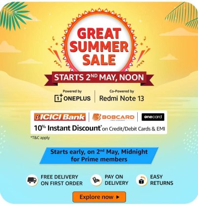 Amazon Great Summer Sale from 2 May, offers detailed - Gizmochina