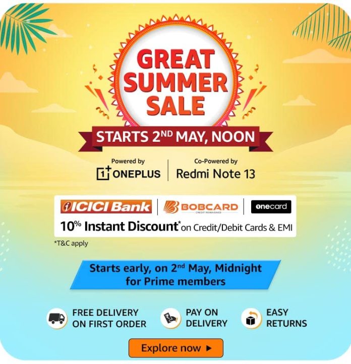 Amazon Great Summer Sale from 2 May, offers detailed - Gizmochina