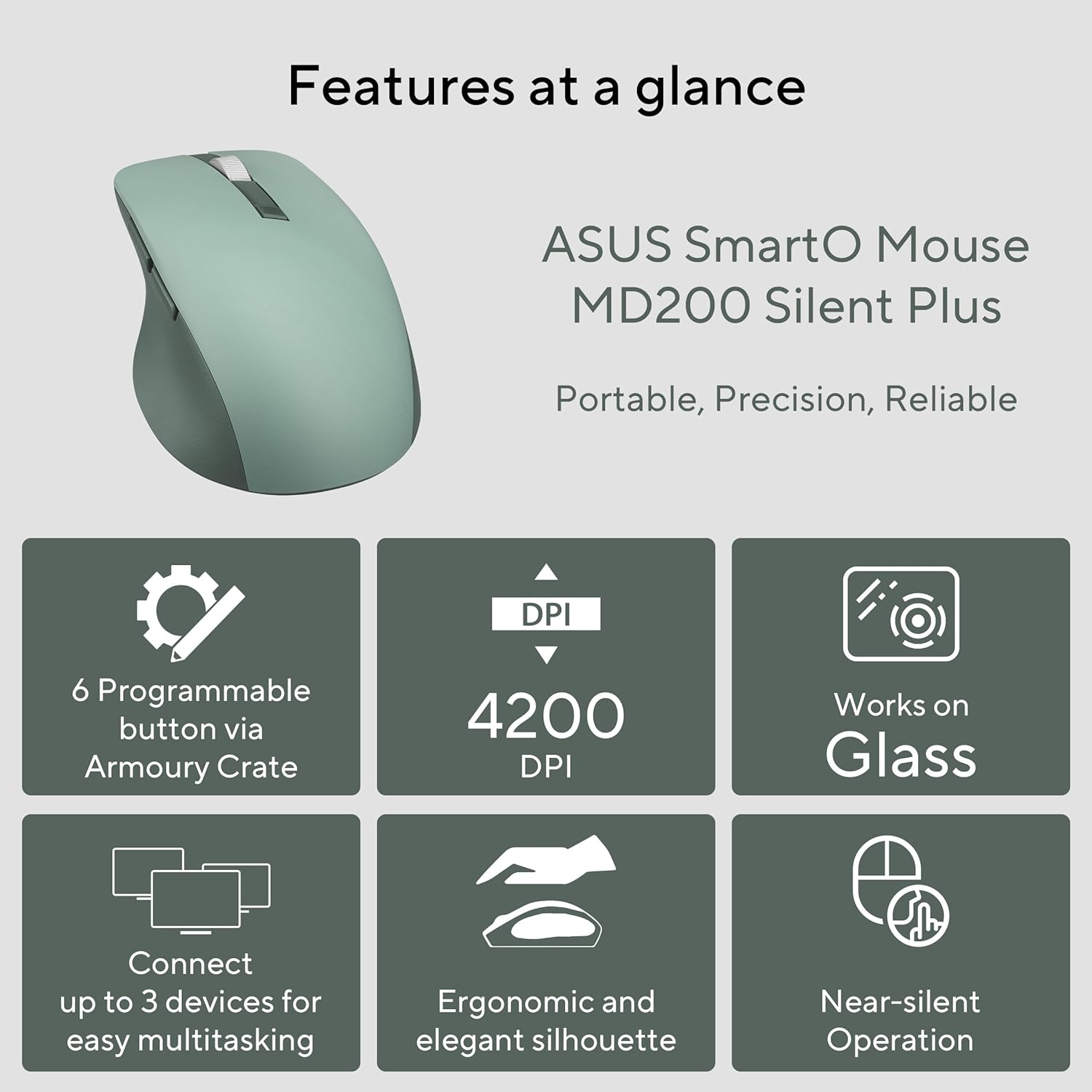 Asus debuts MD200 SmartO mouse in India for stylish workspaces - Gizmochina