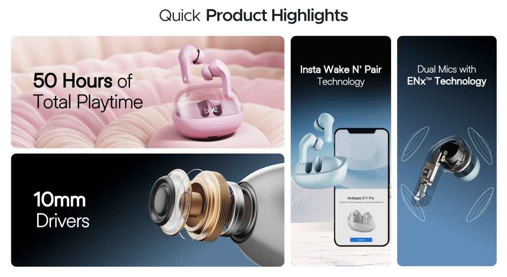 Boat launches Airdopes 311 Pro with transparent design, 50hrs playtime ...