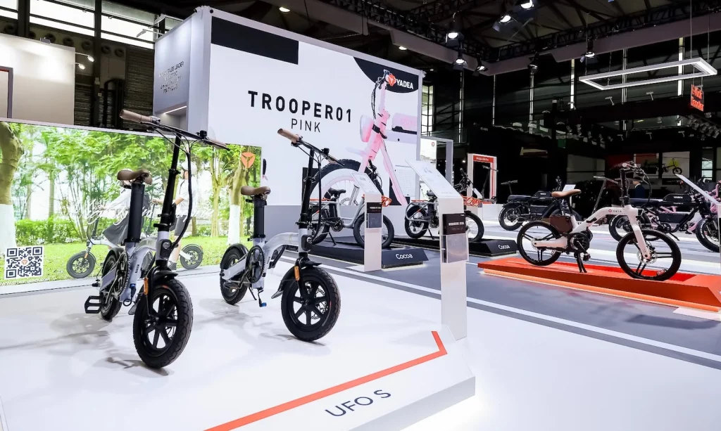 Yadea unveils UFO S mini-folding e-bike at China Cycle 2024 - Gizmochina