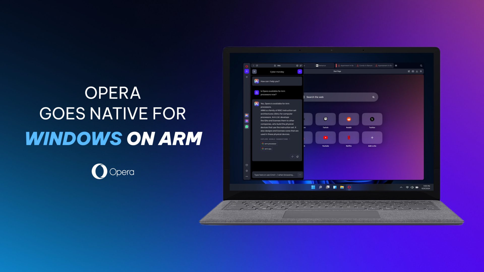 Opera One now runs natively for Windows on ARM - Gizmochina