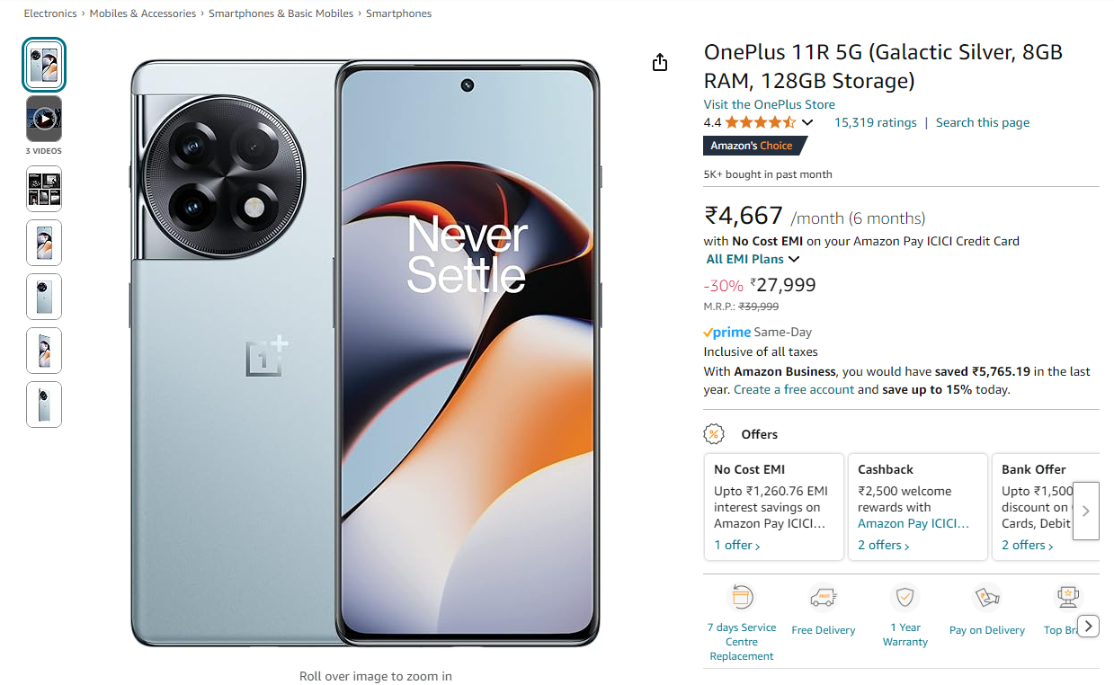 OnePlus 11R going for ₹27,999 on Amazon India; Is it worth buying ...
