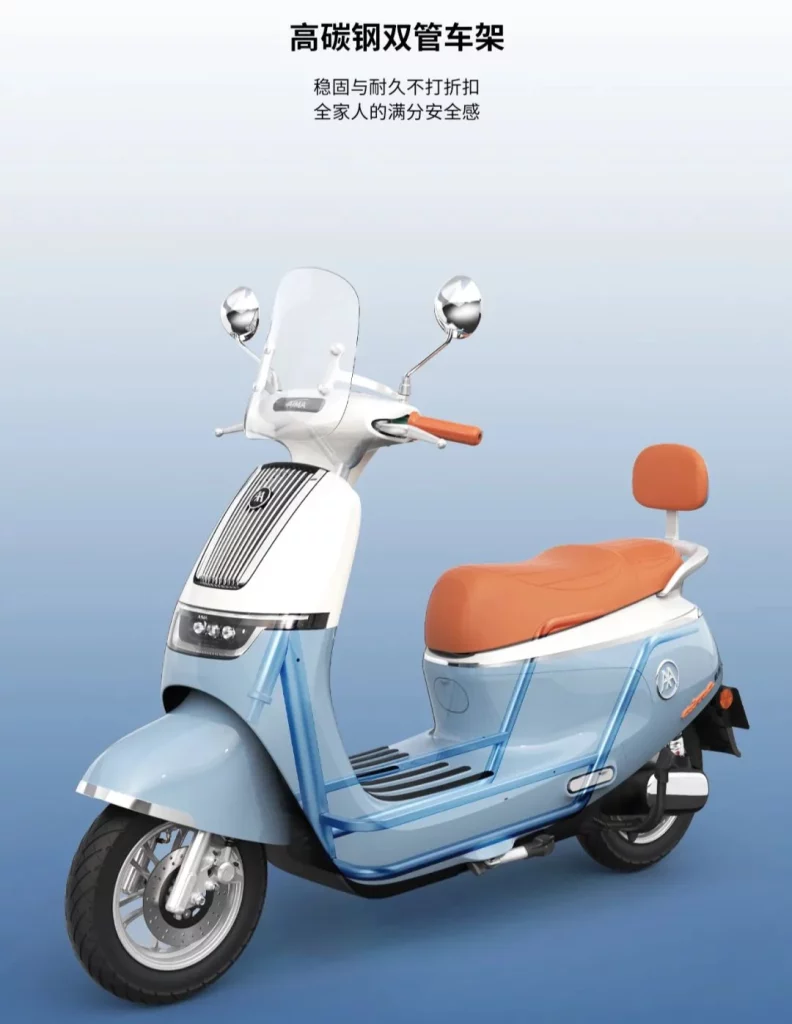 Aima Q7 electric motorcycle with a Vespa-styled design launched for ...