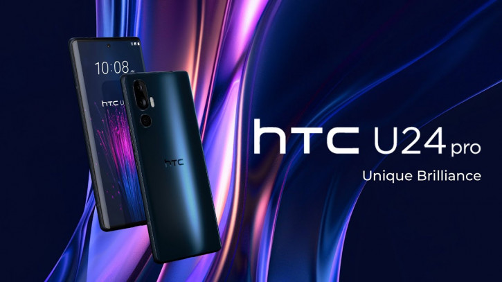 HTC U24 Pro leaked poster shows a curved display and pill shaped camera ...