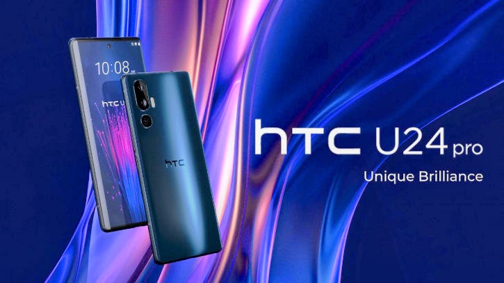 HTC U24 Pro leaked poster shows a curved display and pill shaped camera ...