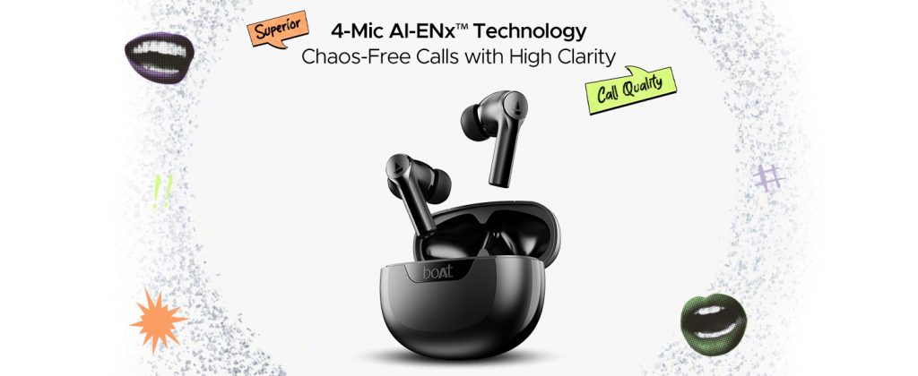 Boat Airdopes 300 with Spatial Audio, 65ms low latency mode & 50 hours ...