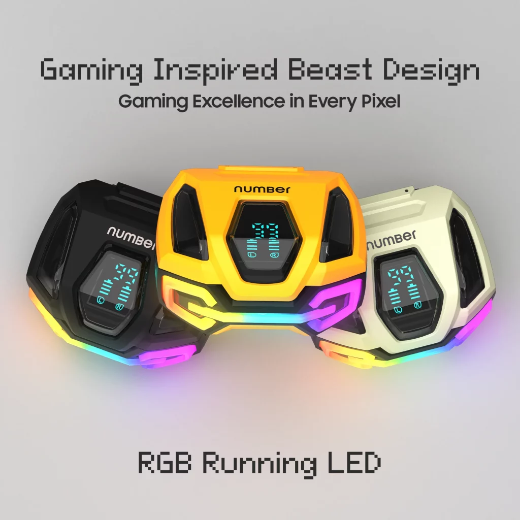 numBer Super Buds GT M9 gaming TWS earphones launched for Rs. 1,349 in ...