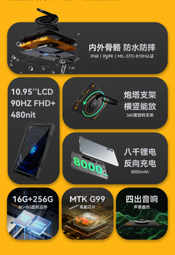 AGM launches Pad P2 Active rugged tablet with IP68 and IP69K ...