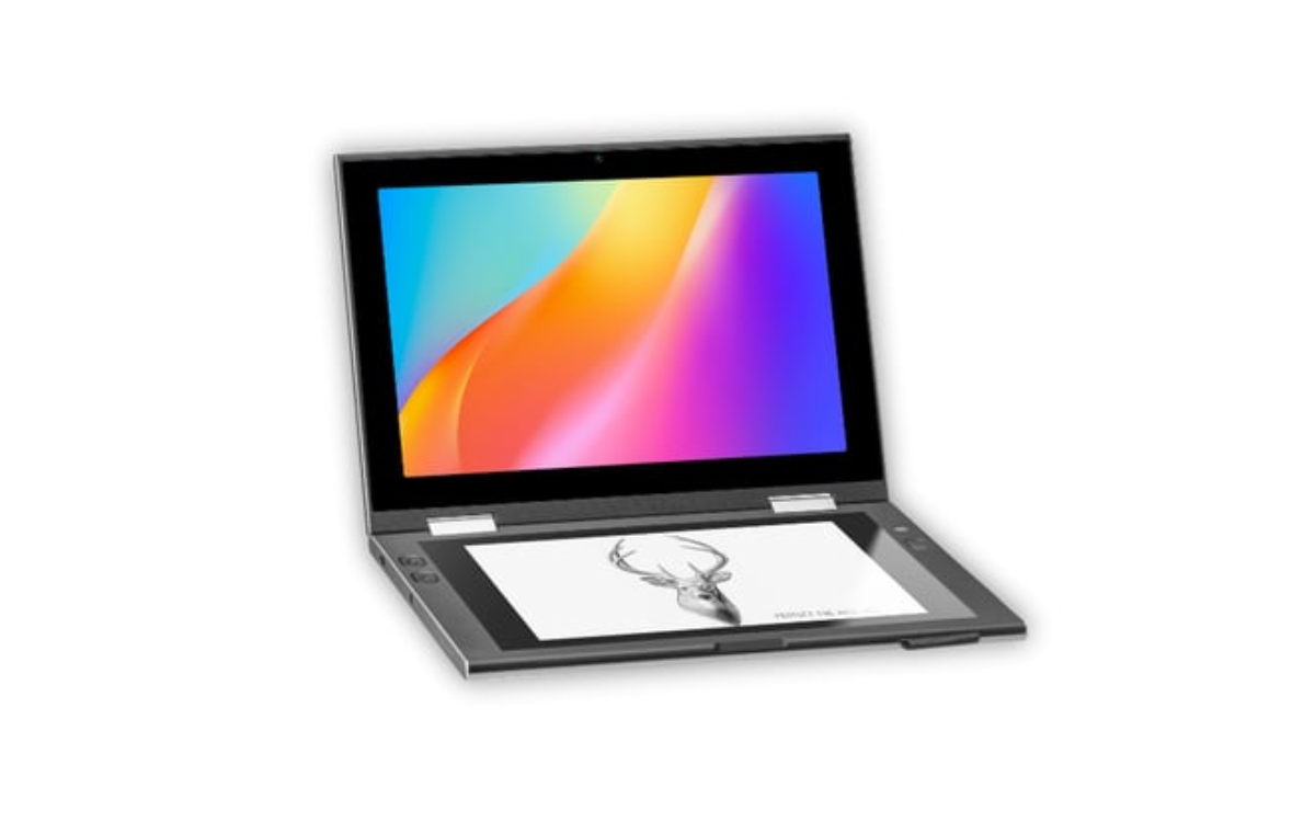 Bluegen OKPad dual-screen Android tablet with IPS and E-Ink displays is ...