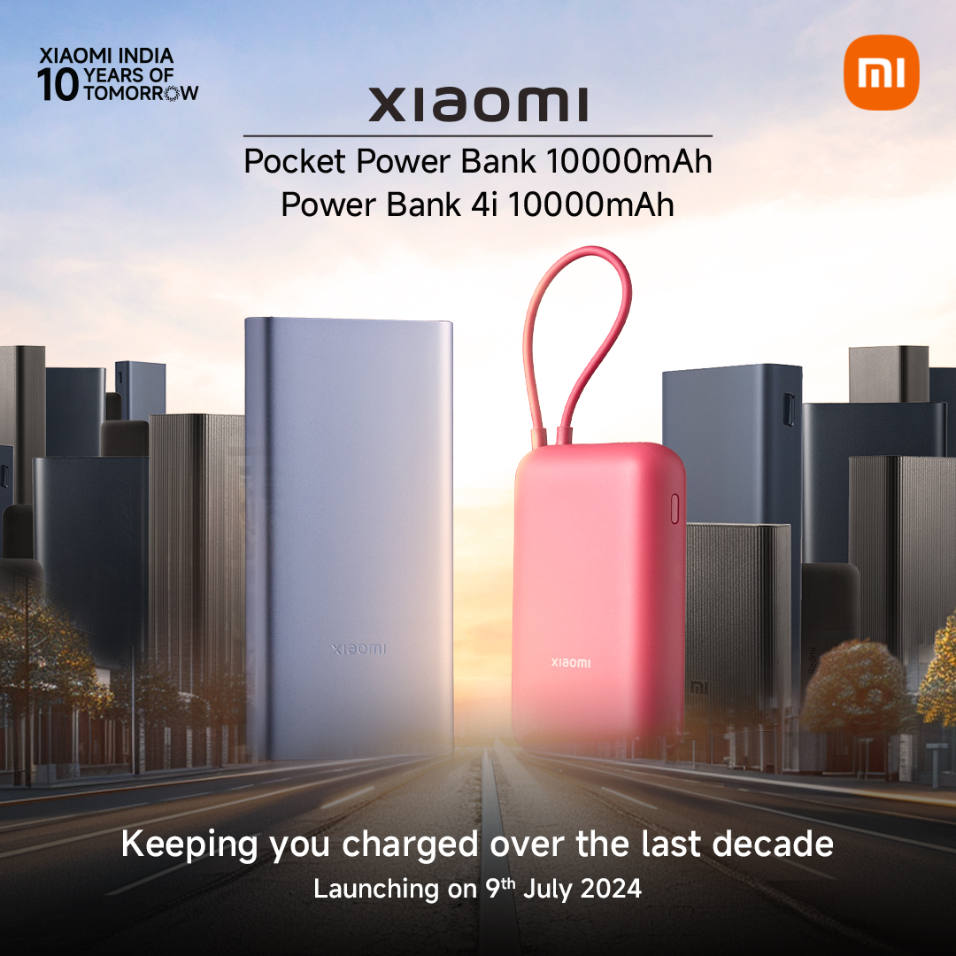 Xiaomi Pocket Power Bank & Power Bank 4i with 10000mAh capacity ...