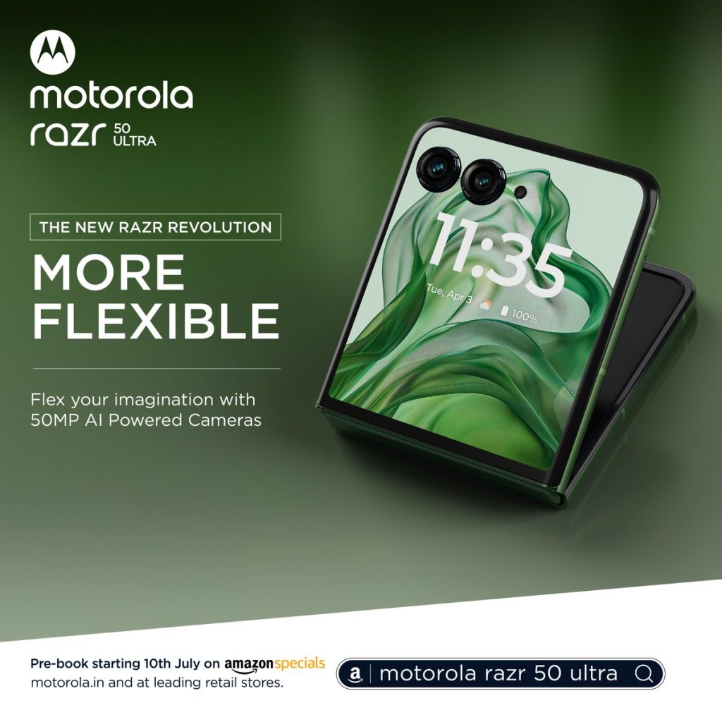 Motorola Razr 50 Ultra launched in India with 6.9" inner & 4" outer ...