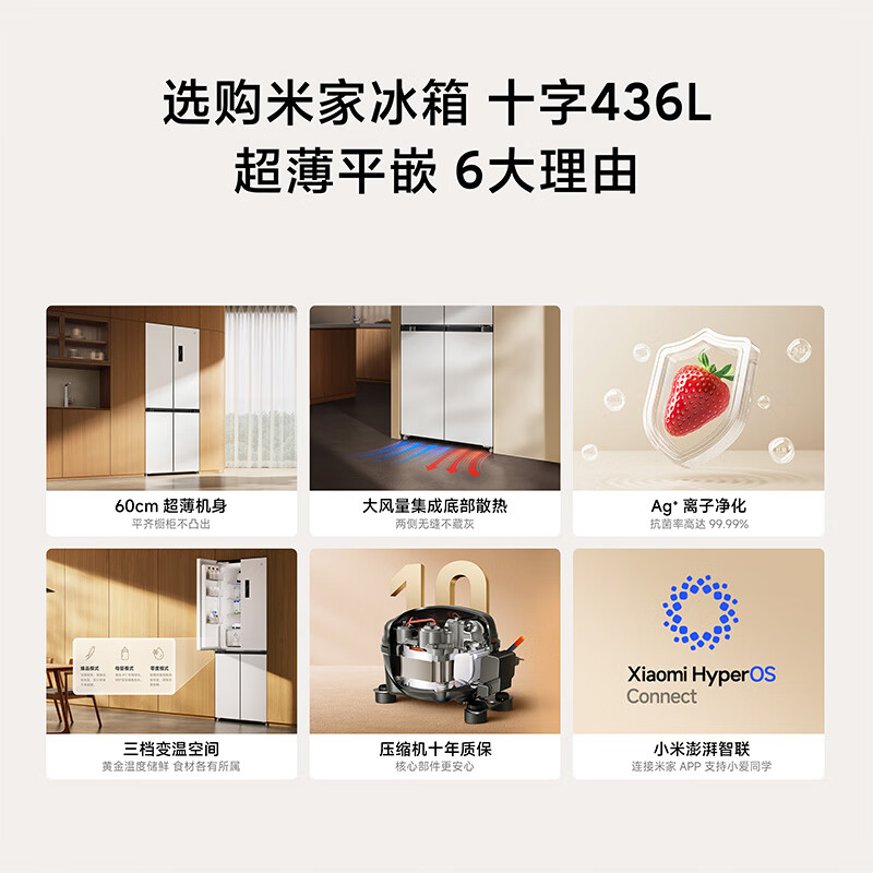 Xiaomi launches new 436L Mijia refrigerator with ultra-thin design, HypeOS & more - Gizmochina