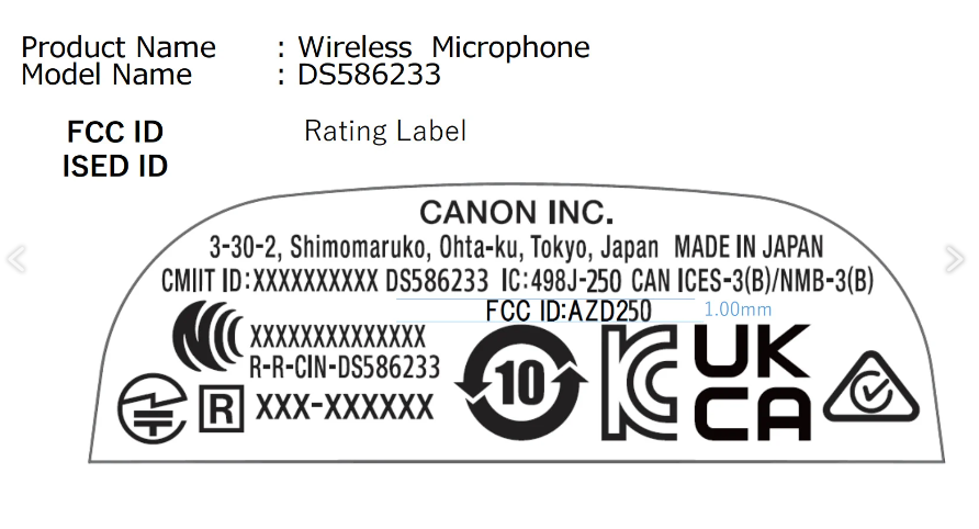 Canon Wireless Microphone and Receiver Pass 3C and FCC Certification, Launch Imminent - Gizmochina