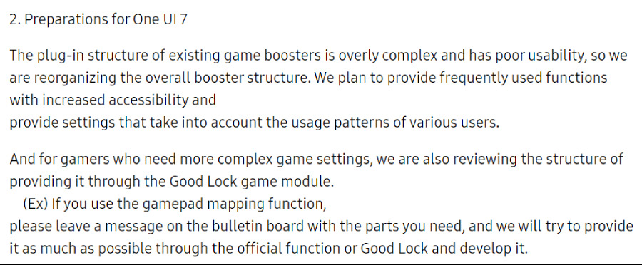 One UI 7 will offer more granular game controls with Good Lock Game Module
