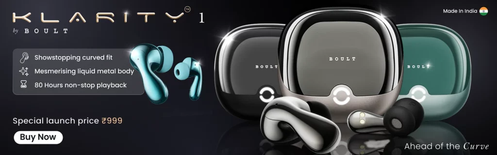 BOULT launches Klarity 1 & Klarity 3 TWS earbuds in India with attractive designs & up to 50dB ...
