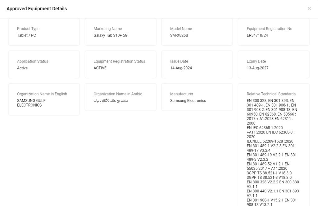 Samsung's Flagship Tablet nears launch: Galaxy Tab S10+ certified ...