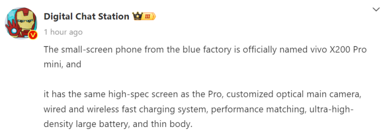 Vivo X200 Pro Mini moniker confirmed, compact flagship's specs to be on ...