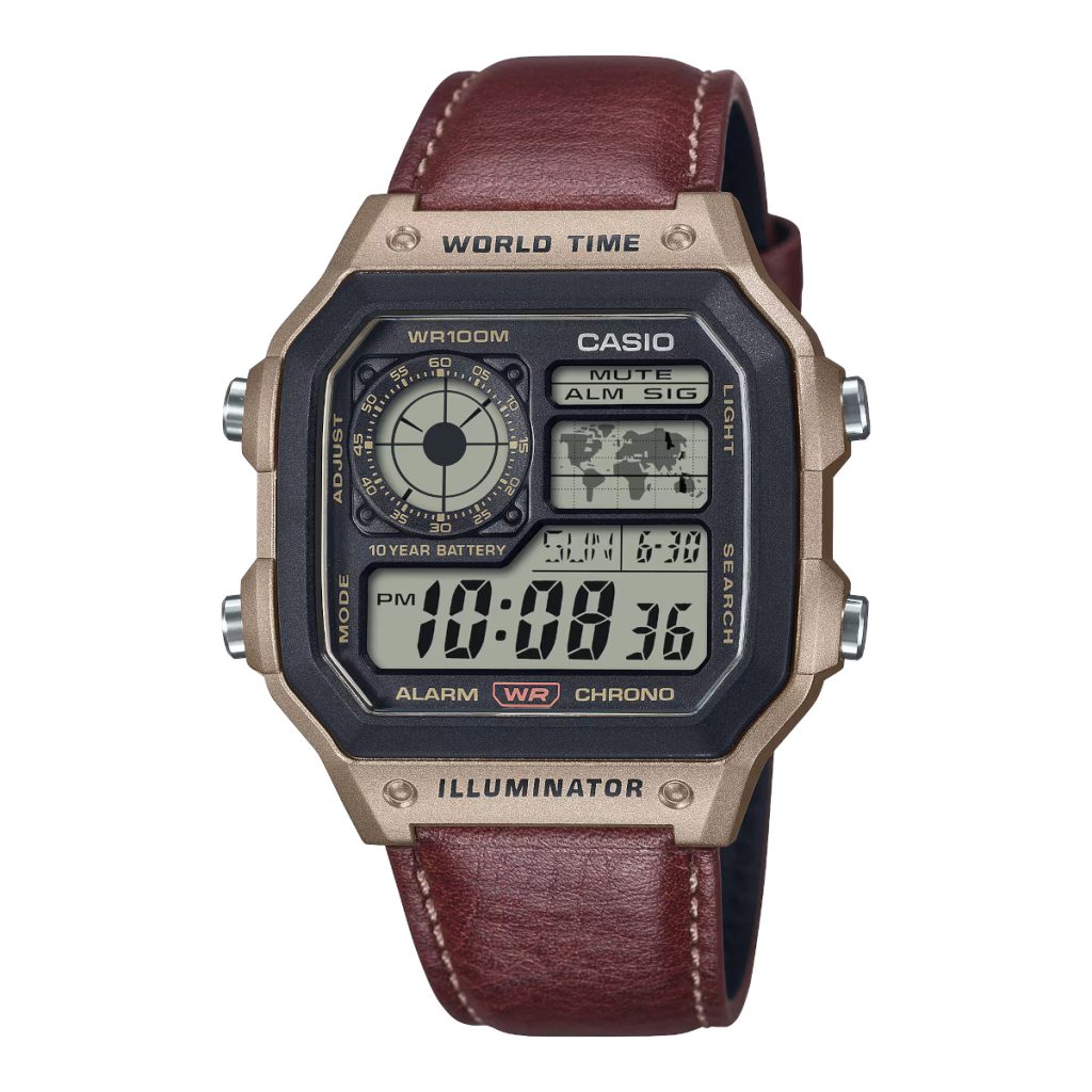 Casio's classic AE-1200WHL-5AV watch gets a Leather-Band update ...