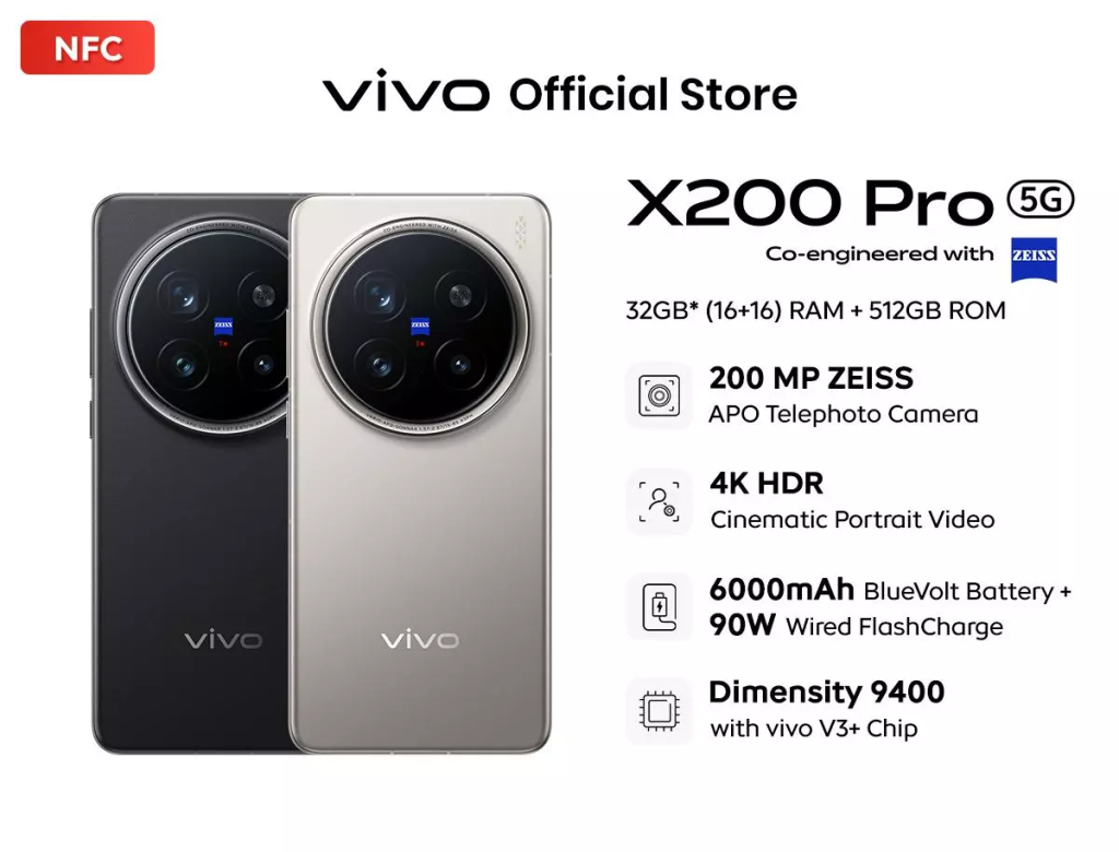 Global Vivo X200, X200 Pro official renders, color options, key specifications revealed - Gizmochina