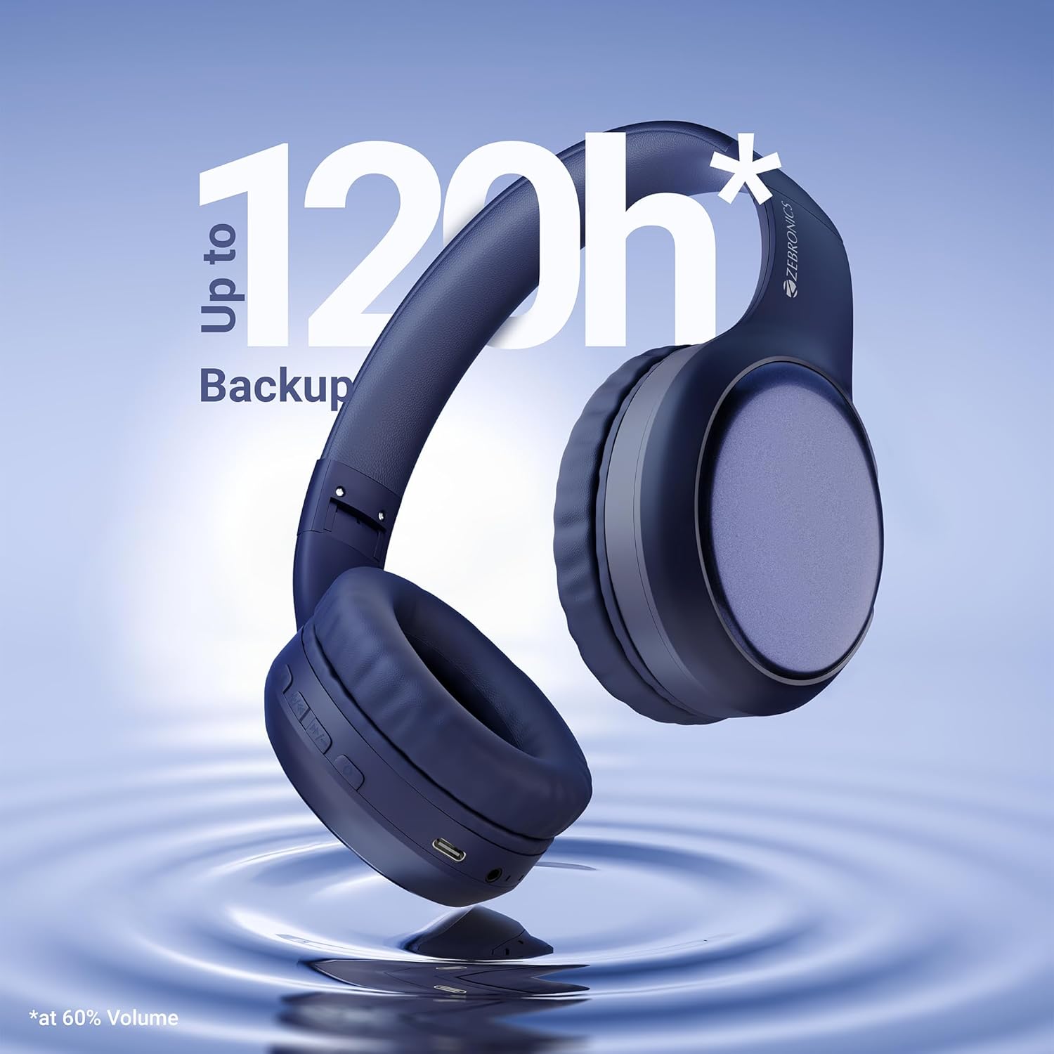 Zebronics Zeb Thunder Max wireless headphones with foldable design ...