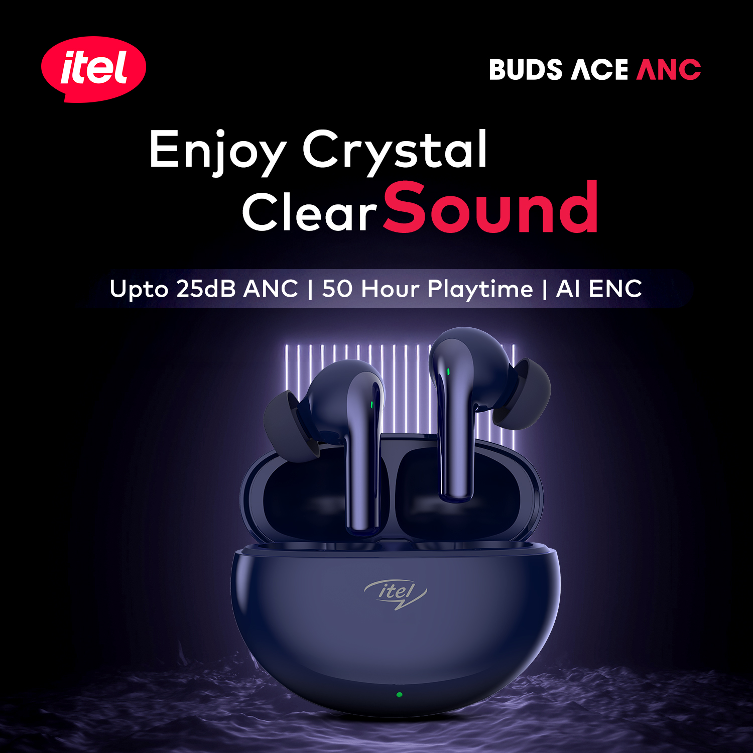 Itel Buds Ace ANC at Rs 999 (~$12) brings 25dB ANC support, 50 hours of playtime - Gizmochina