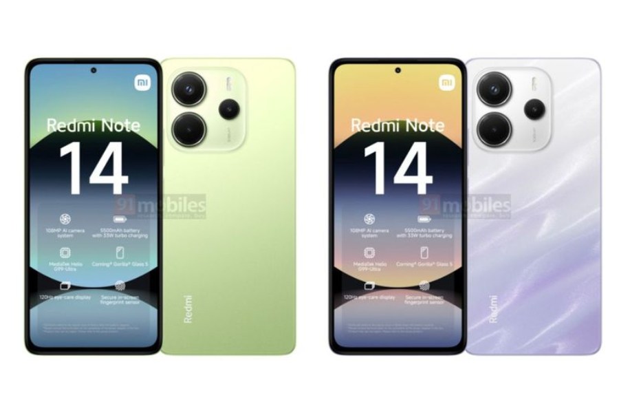 Redmi Note 14 4G and Note 14 Pro 4G render and spec leaks