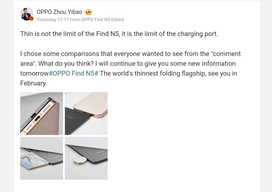 Take a look at Oppo Find N5's jaw-dropping slim profile: could be the ...