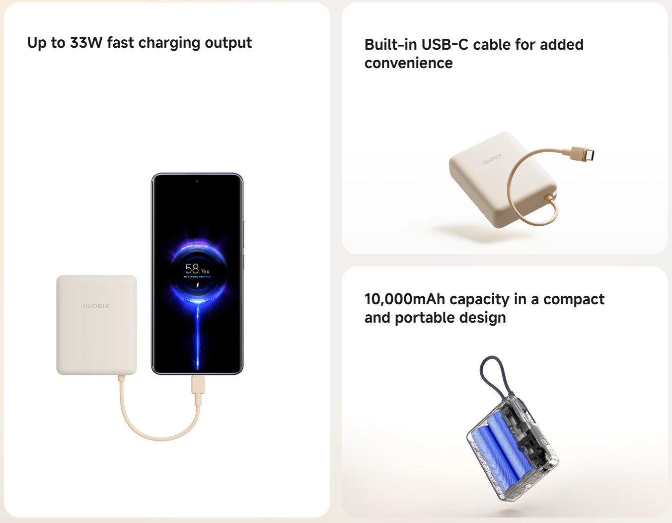 Xiaomi Unveils 33W and 165W Power Banks Globally with Fast-Charging and ...