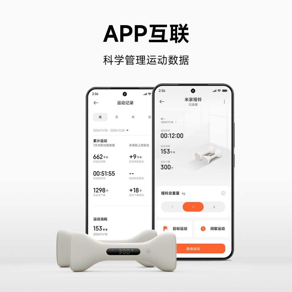 Xiaomi Smart Dumbbells launched with motion sensors, LED display & app ...