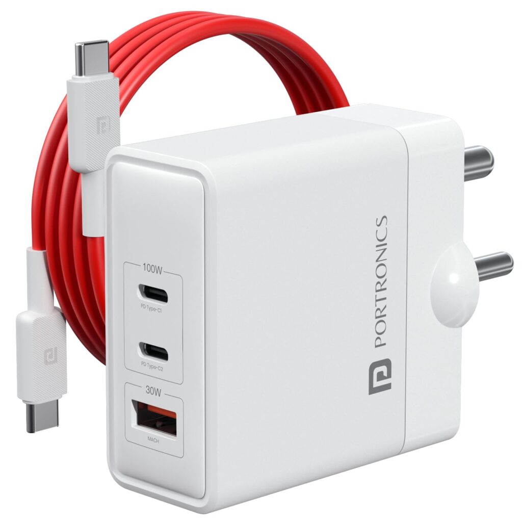 Portronics Adapto 100 launched in India: New 100W GaN charger that can ...