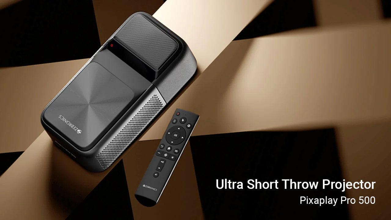 Zebronics Zeb Pixaplay Pro 500 portable ultra short throw projector launched in India - Gizmochina