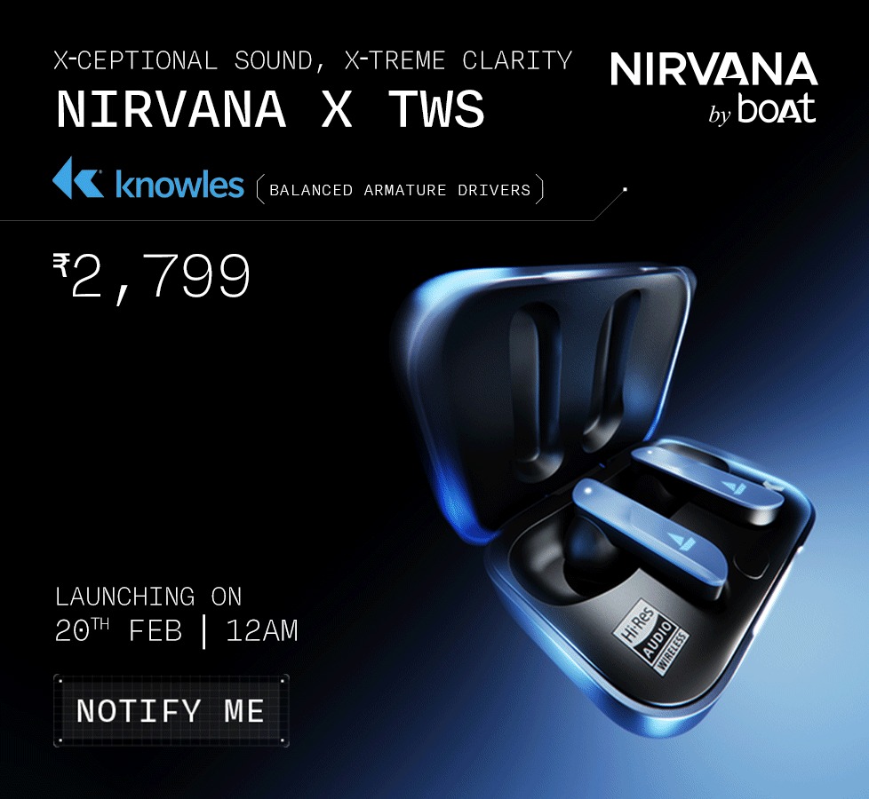 boAt Nirvana X TWS announced in India: Launches on Feb 20 with Spatial ...