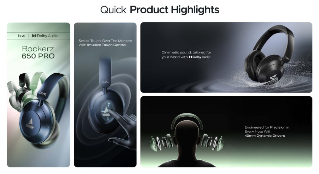 Boat Rockerz 650 Pro launched with Dolby Audio, 80h playback & AI-ENx ...