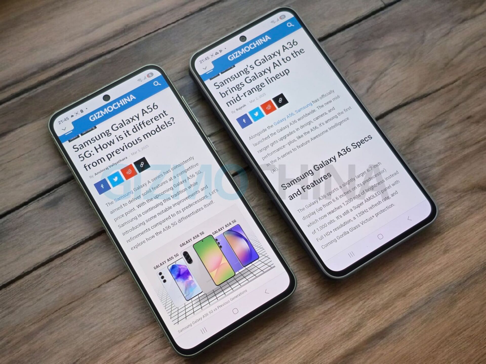 Samsung Galaxy A56 and Galaxy A36 hands-on: Solid mid-range phones with ...