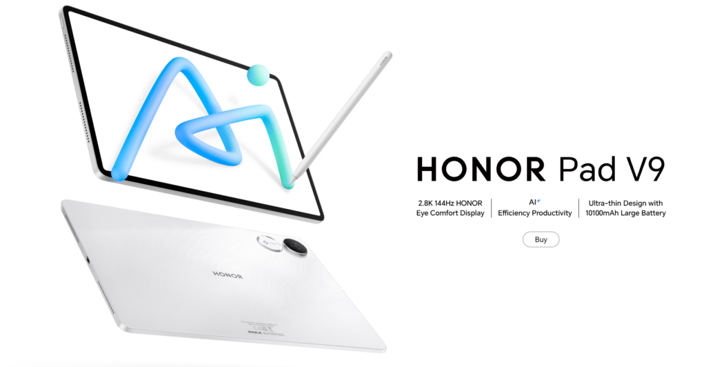 HONOR Pad V9 Launches Globally: 2.8K 144Hz OLED Tablet Priced Under € ...