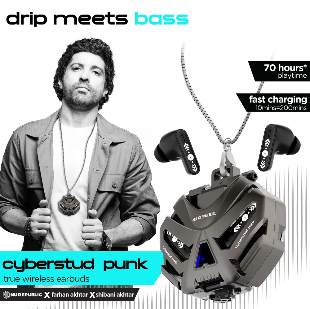 Nu Republic debuts Cyberstud Punk TWS earbuds with 70 hours of playback ...