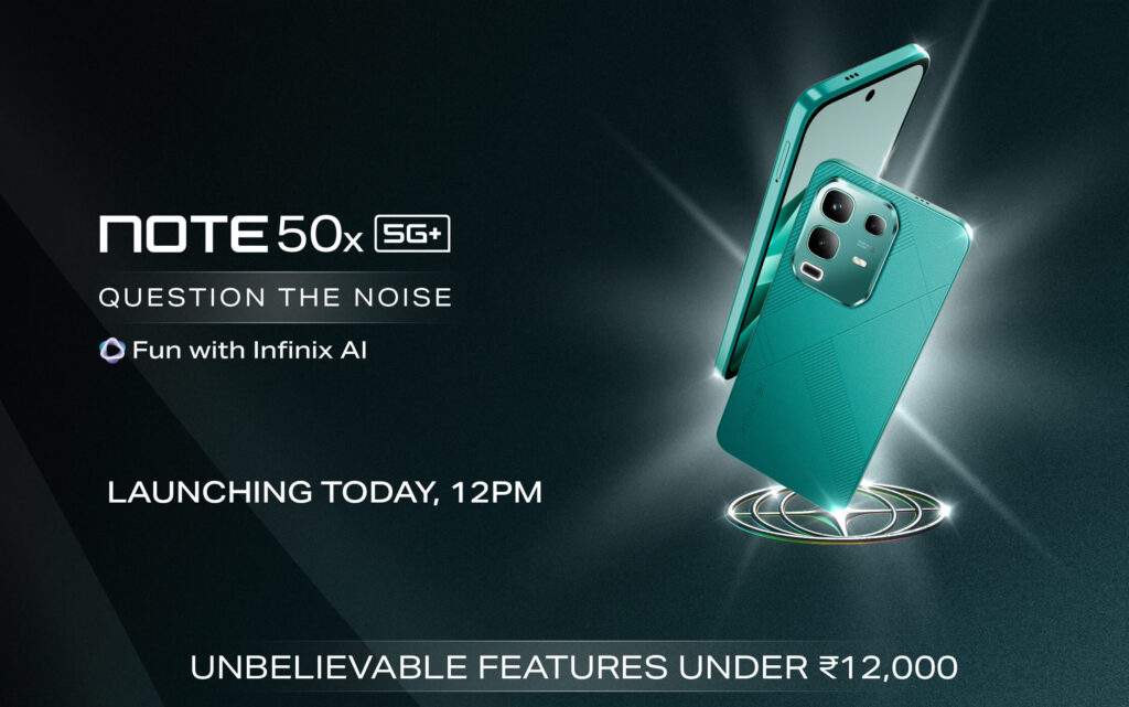 Infinix Note 50x 5G+ Launches in India: 120Hz Display, Dimensity 7300 Ultimate CPU, ₹11,499 ...