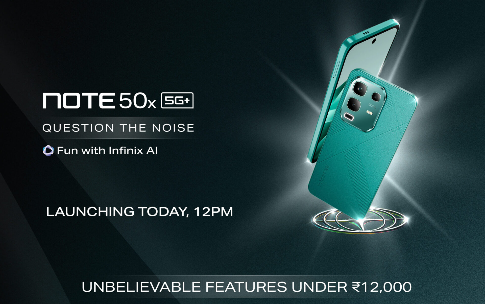 Infinix Note 50x 5G+ Launches in India: 120Hz Display, Dimensity 7300 ...