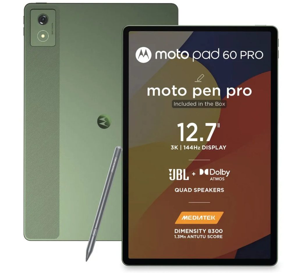 Moto Pad 60 Pro with JBL speakers, 3K 144Hz display, & huge 10200mAh battery launched - Gizmochina