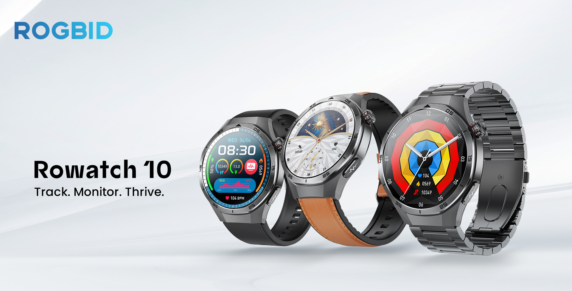Rogbid Rowatch 10 launched with ECG sensor, blood sugar monitor, IP68 rating - Gizmochina