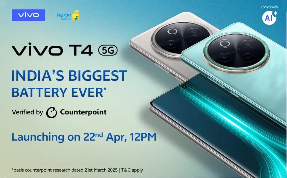 Vivo T4 5G set to launch on April 22, design, color variants revealed - Gizmochina