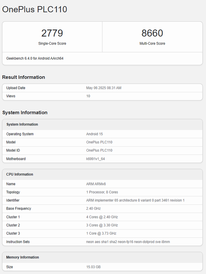 OnePlus Ace 5 Supreme Edition surfaces on Geekbench with Dimensity 9400 ...