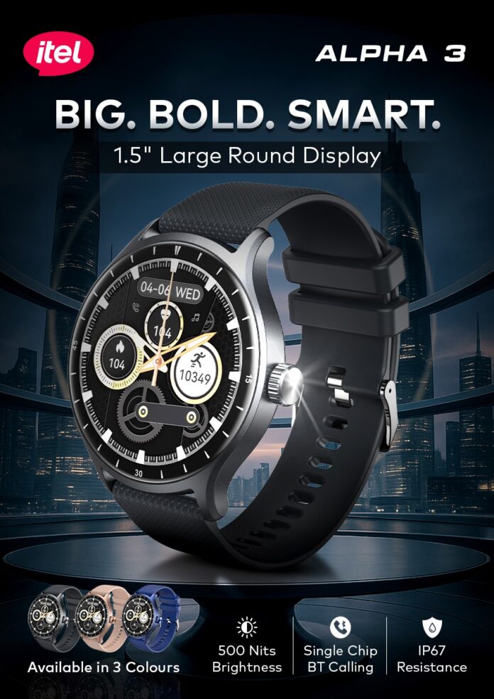 itel Alpha 3 smartwatch launched with 1.5-inch display, Bluetooth ...