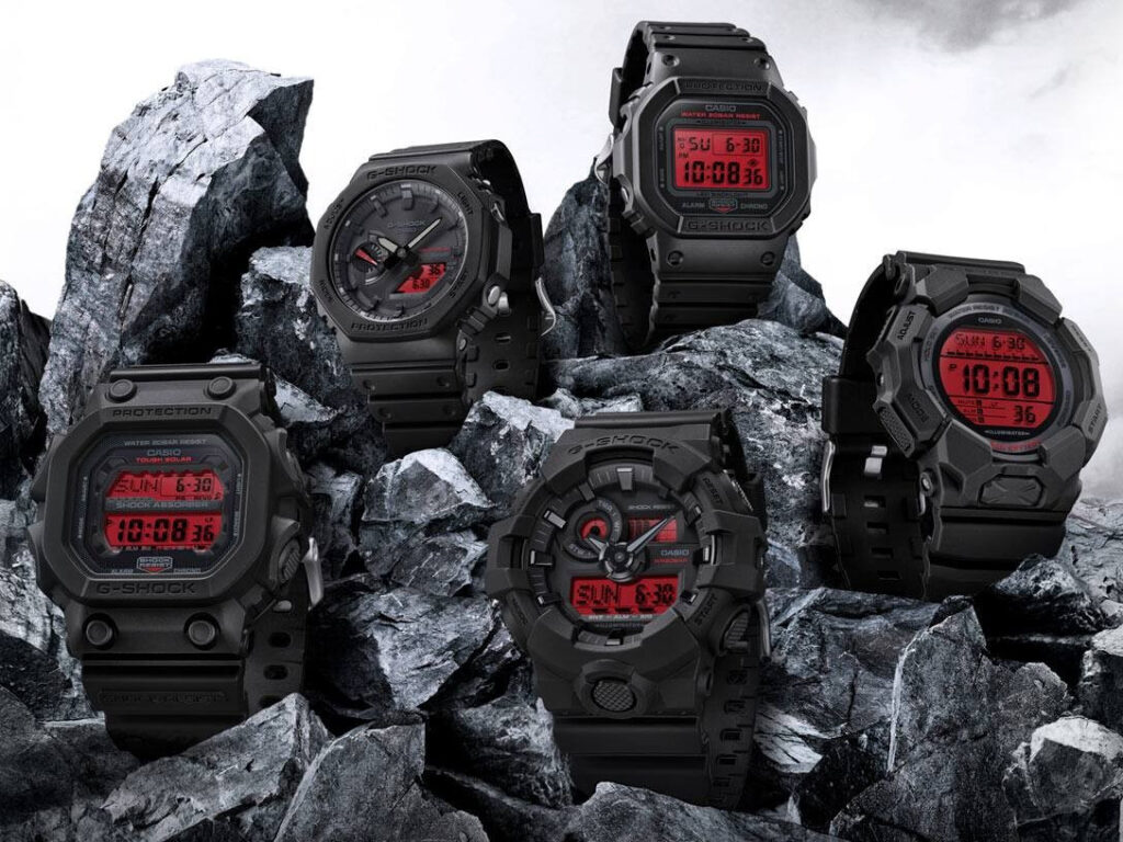 Casio refreshes classic G-Shock watches in new Black & Bold Red colors ...