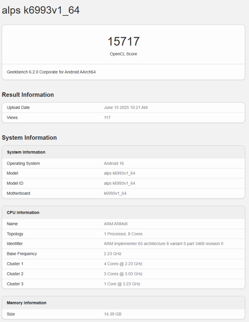 MediaTek Dimensity 9500 configuration revealed via Geekbench listing - Gizmochina