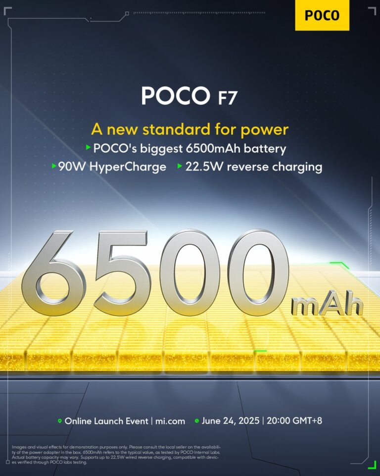 Official: Poco F7’s global edition packs smaller battery than its ...