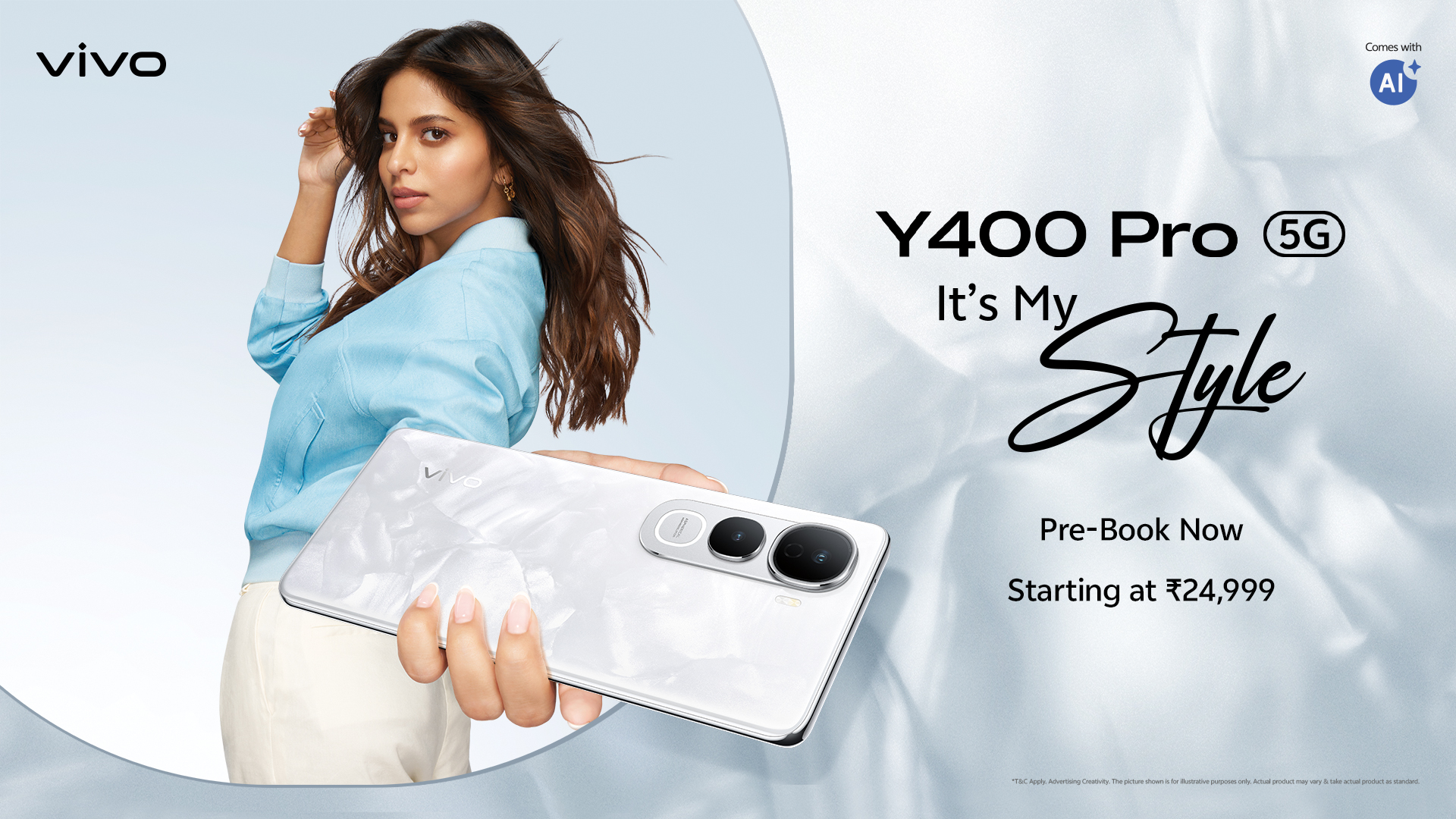 Vivo Y400 Pro 5G launched with an ultra-bright AMOLED screen, 50MP dual cameras, 90W charging ...